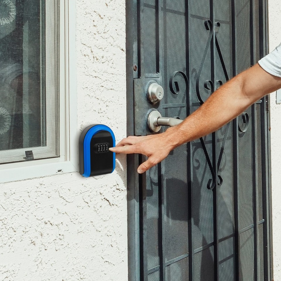 Key Lock Box Wall Mount Lock Box Outdoor Key Lock Box with Code | eBay ...