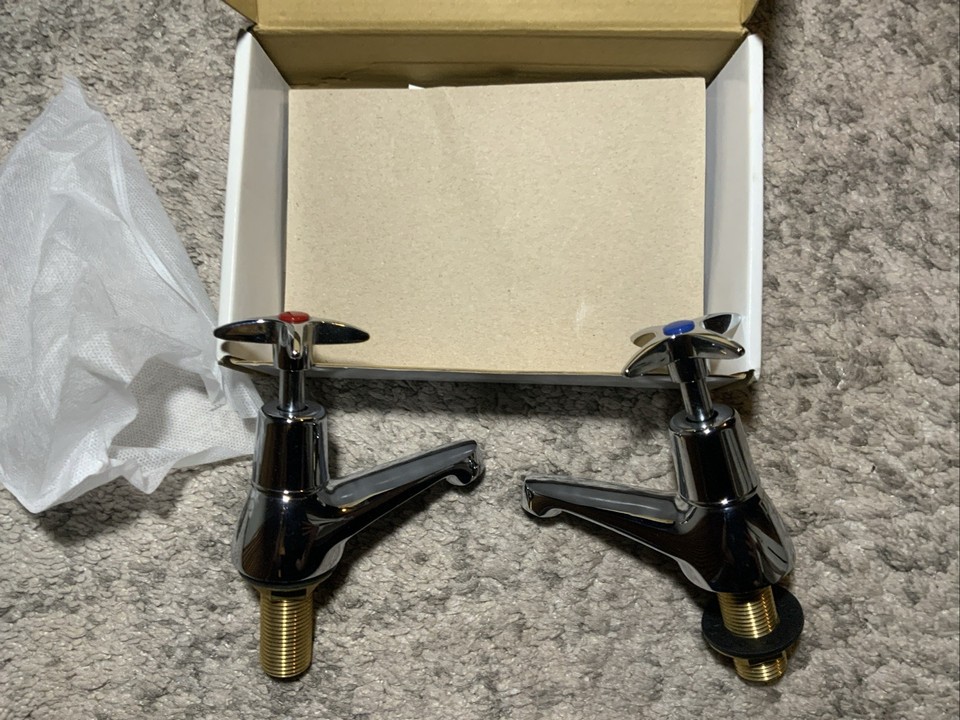 Deva by METHVEN Cross Handle Basin Taps Chrome Brand New Boxed | eBay UK