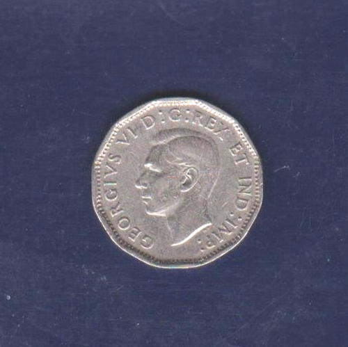 CANADIAN 5 CENT COIN 1946 SOME CIRCULATION-DOUBLE STAMPED 5 CENTS-TAIL ...