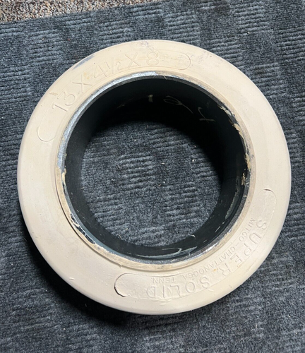Mitco Super Solid Smooth Press On Cushion Forklift Tire Beige 13" X 4-1 ...