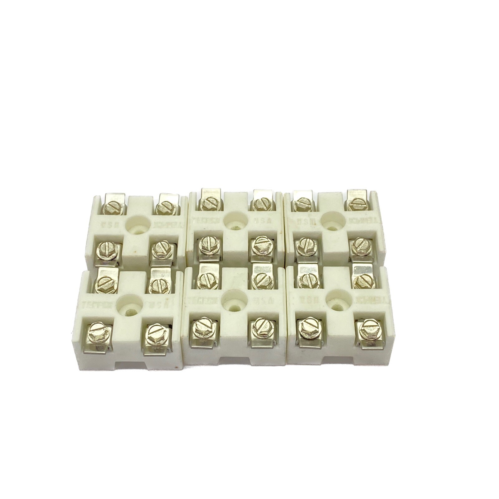NEW LOT of 6 Tempco 600VAC 2-Pole High Temp Ceramic Terminal Block EHD ...
