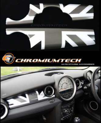 MINI Cooper/S/ONE R55 R56 R57 R58 R59 BLACK Union Jack Dashboard Panel ...