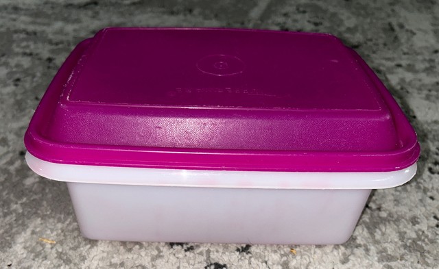 Vintage Tupperware Freeze N Save Ice Cream Keeper Container Purple ...