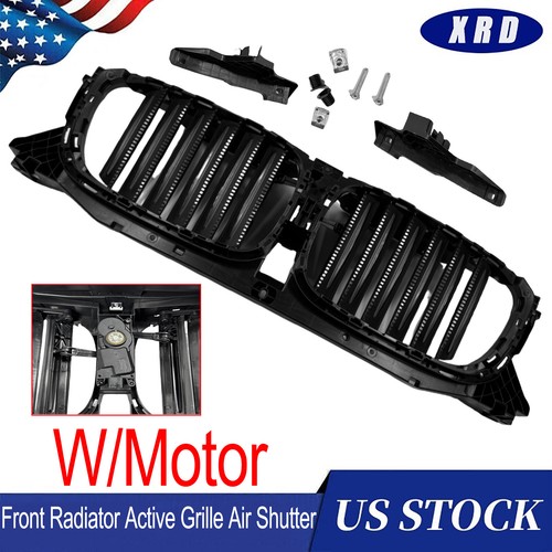 Front Upper Air Radiator Grille Shutter W/Motor For 2018-2021 BMW X3 ...