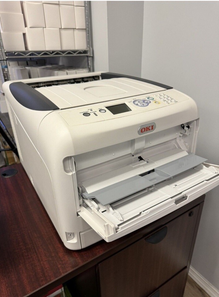 OKI Pro8432wt White Toner Printer w/ accessories | eBay