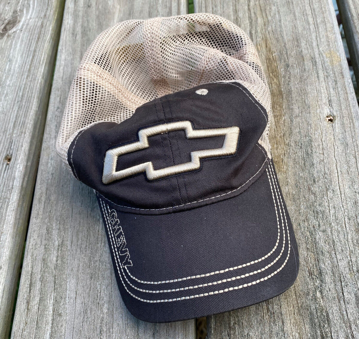 Chevrolet Chevy Bowtie Mesh Trucker Hat Adjustable Sn… - Gem