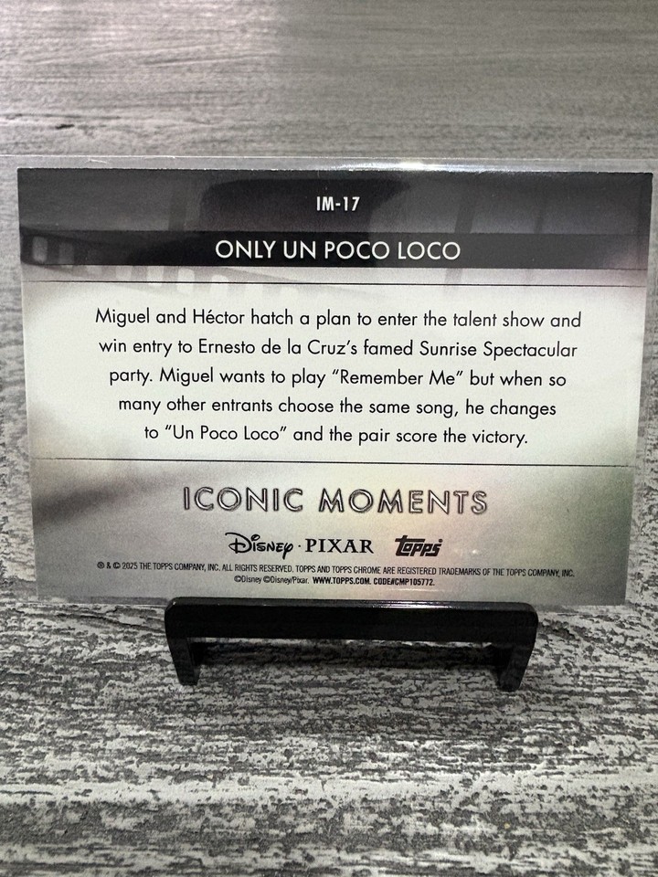 Coco – Only Un Poco Loco Iconic Moments Topps Chrome Disney 100 Miguel ...