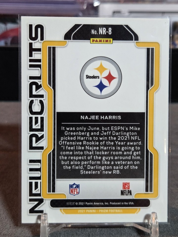 Najee Harris 2021 Panini Prizm New Recruit RC Insert #NR-8 Pittsburgh Steelers | eBay