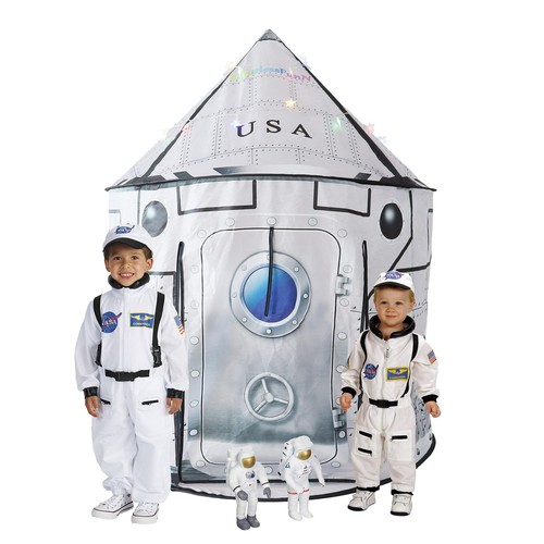Space Rocket Ship Pop Up Kids Play Tent | Includes Star Lights ...