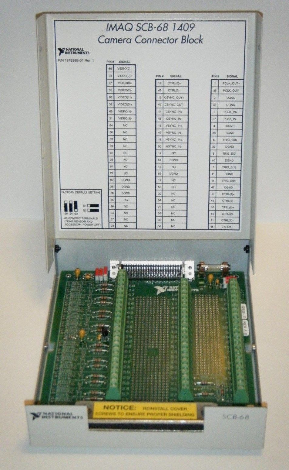 NI SCB-68, Shielded Connector Block, IMAQ 1409 Label, National ...