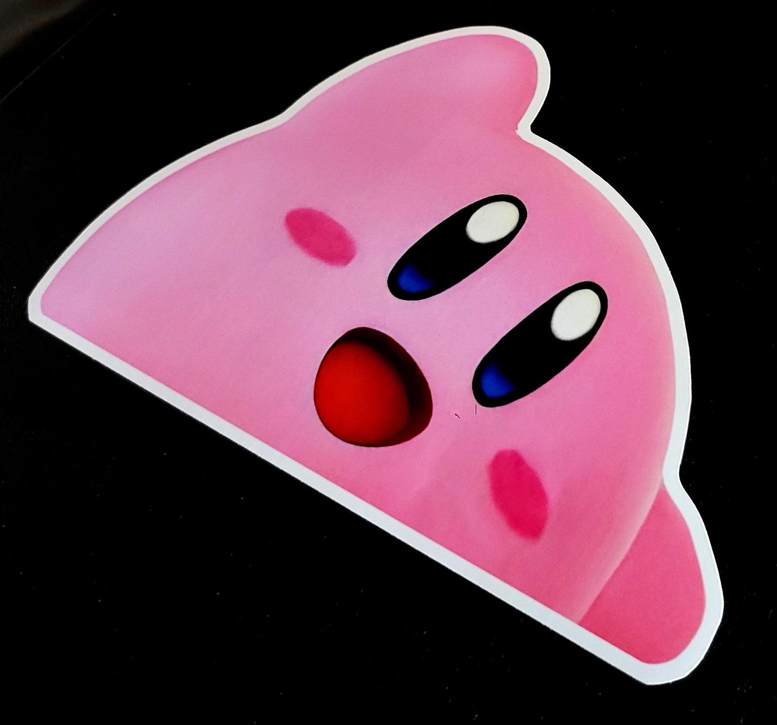 Happy Kirby Car Peeker Sticker 6x5In Decal Holographic/Glossy ...