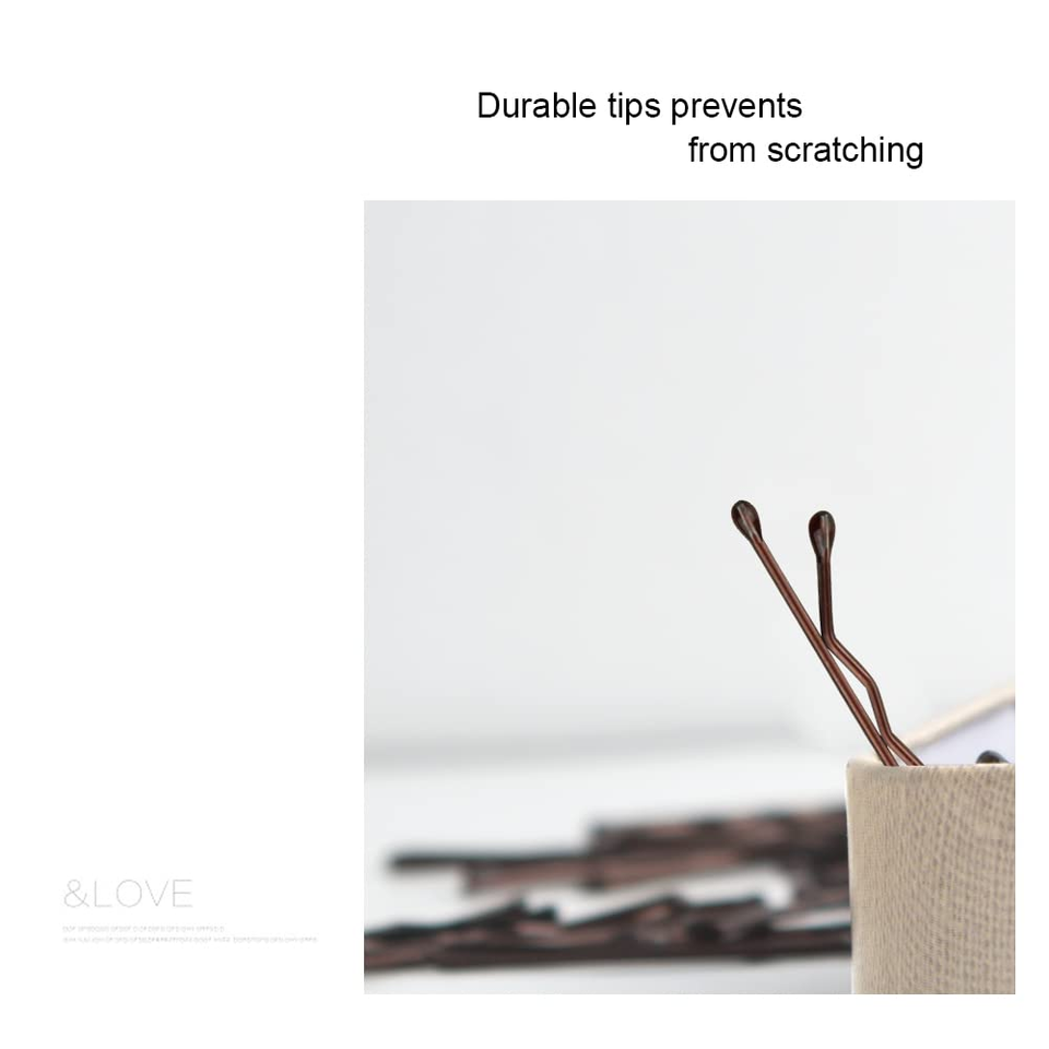 Mini Bobby Pins Brown with Cute Case 200 CT 1.38 Inch Bronze Small ...