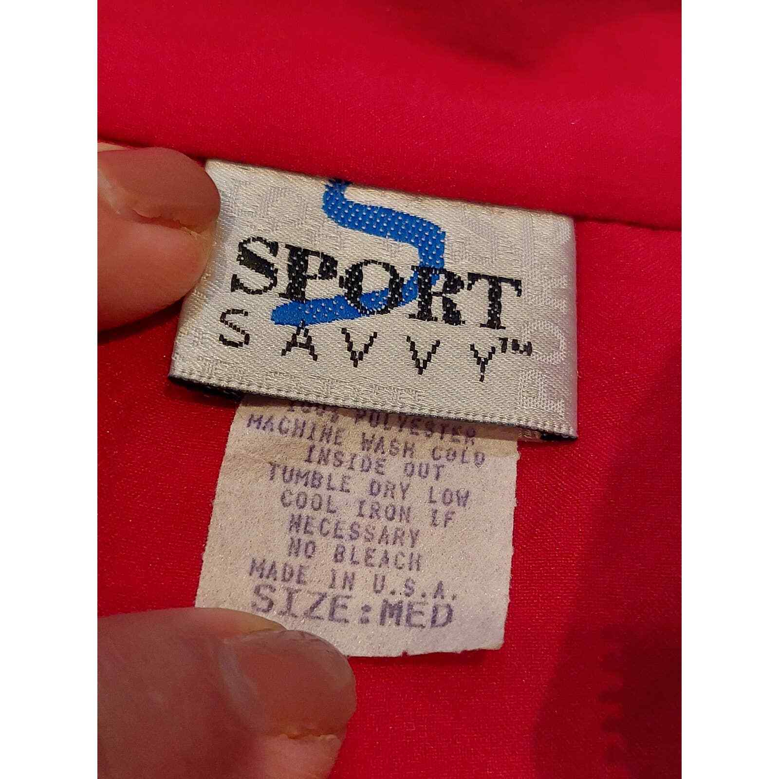 Vintage Sport Savvy Women’s Red w/Stars Polyester Zip Up 2 PC Tracksuit ...