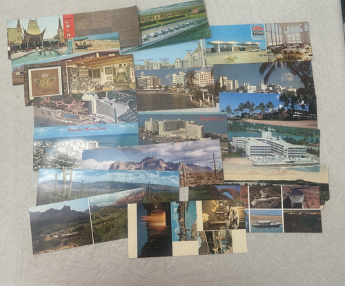 Lot of 18 Large Panoramic Postcards Miami Beach, Hawaii, American ...