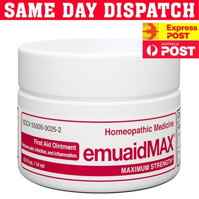 EMUAID MAX First Aid Natural Ointment 0.5oz/14mL PREMIUM QUALITY ! Free ...