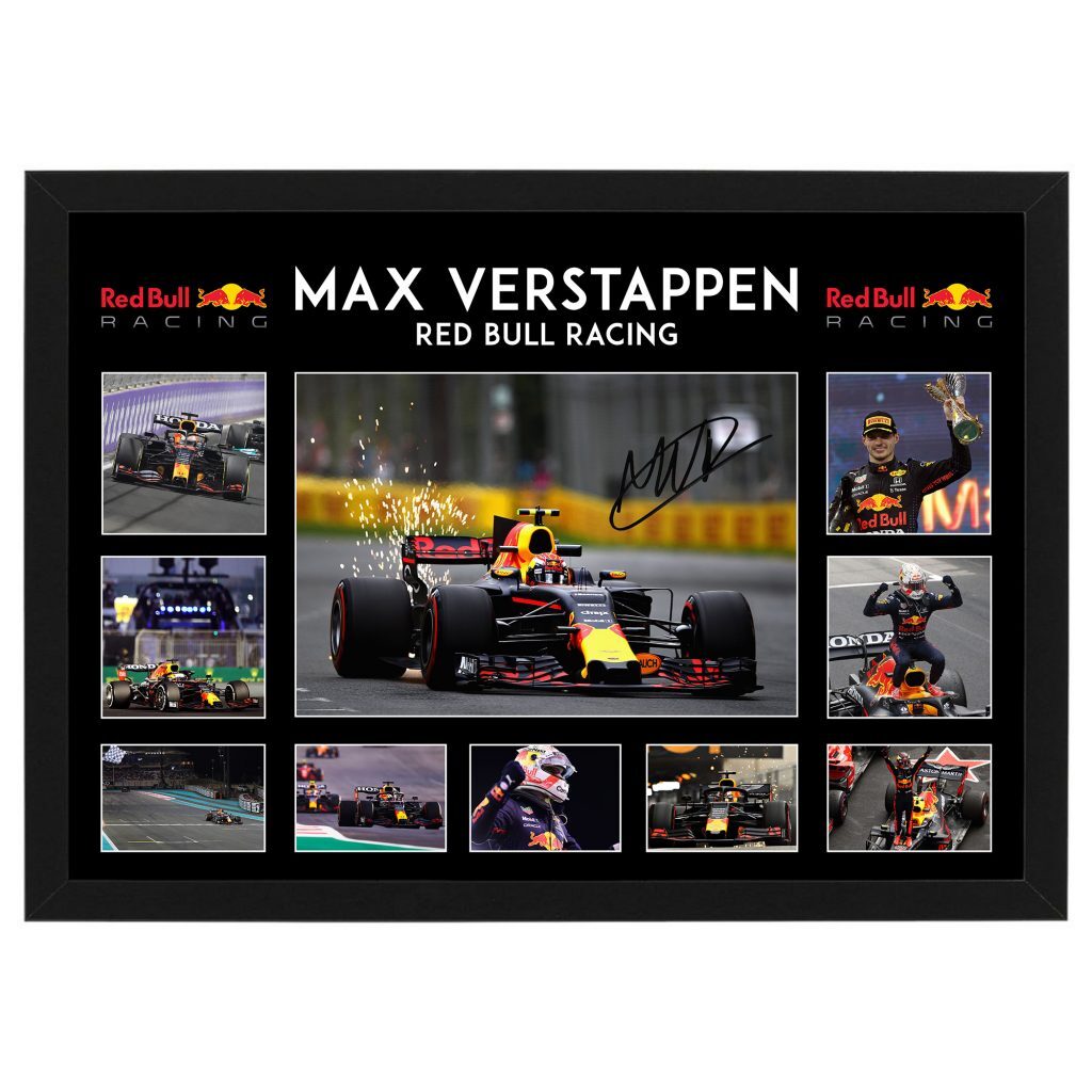 MAX VERSTAPPEN SIGNED FRAMED LARGE PHOTO COLLAGE FORMULA 1 F1 ...