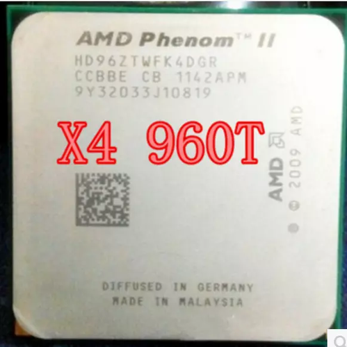 AMD Phenom II X4 960T CPU Quad-Core 3 GHz 6M 95W Socket AM2+/AM3 ...
