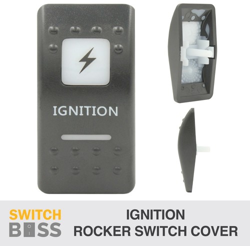 Rocker Switch Cover Only IGNITION suit White LED Boat Caravan Marine ...