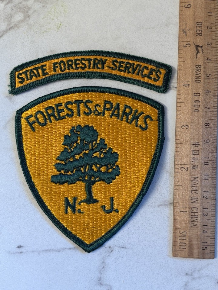 RARE VINTAGE2-PIECE N.J. STATE FORESTRY SERVICES FORESTS & PARKS ...