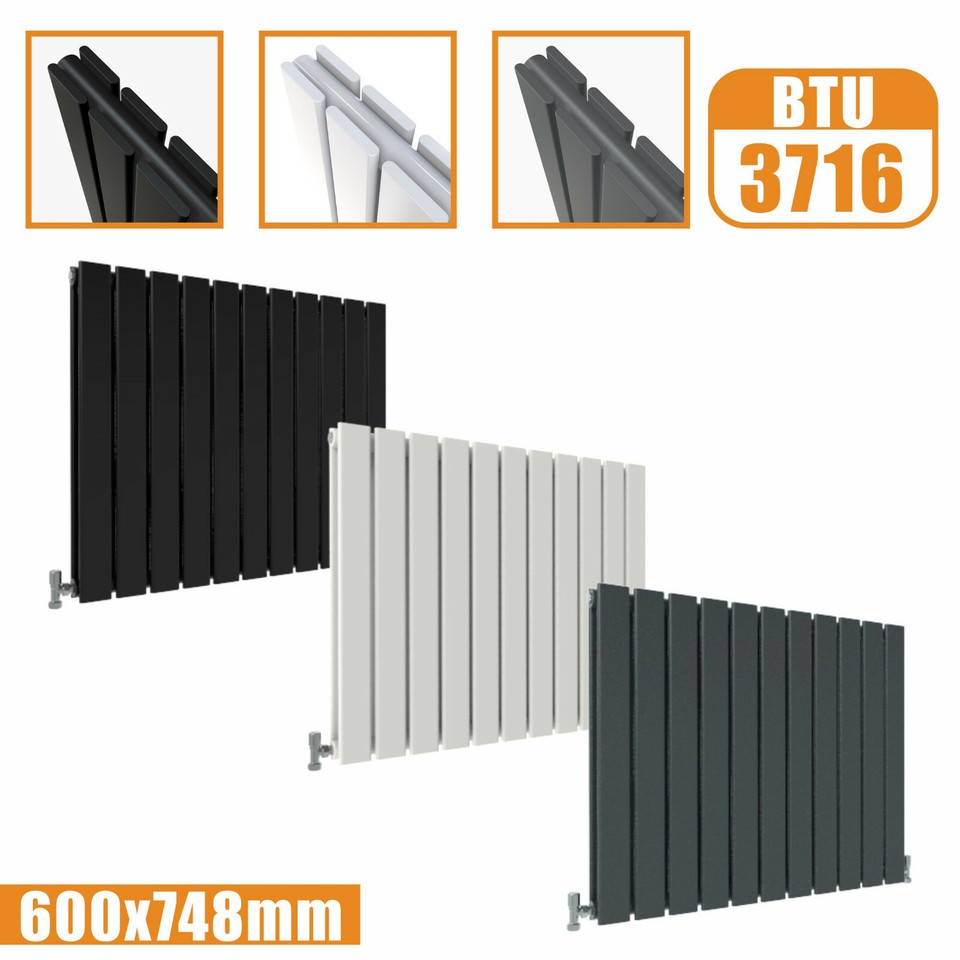 Modern Flat Panel Radiator Vertical Design Tall Upright Central Heating ...