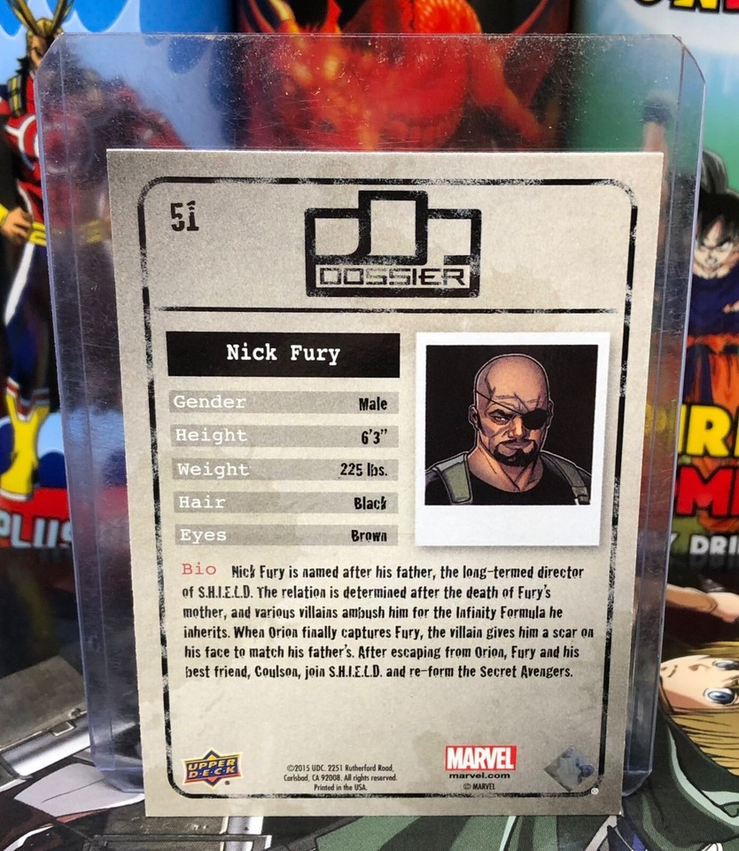 2015 Upper Deck Marvel Dossier Foil Nick Fury #51 | eBay
