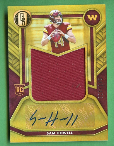SAM HOWELL 2022 GOLD STANDARD ROOKIE JUMBO JERSEY AUTO /149 WASH ...