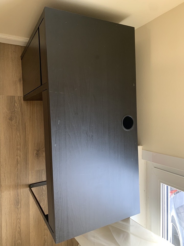 IKEA MICKE Desk - Black-Brown | eBay