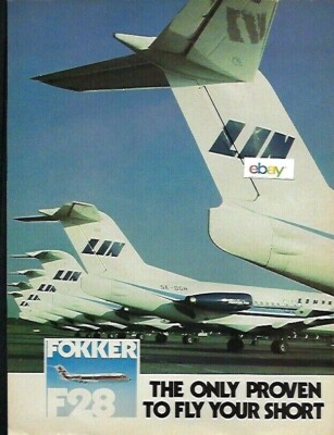 LINJEFLYG AIRLINES OF SWEDEN 6 FOKKER F-28 2 PG SUCCESS REPEATS ITSELF ...