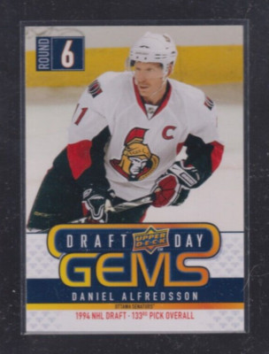 2009-10 Upper Deck Draft Day Gems #GEM28 Daniel Alfredsson - 336 - 🔥🏒🔥 ...