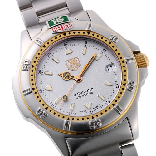 Tag Heuer 4000 Series Date Wf2121-K Automatic SS GP Gray Dial 38mm ...
