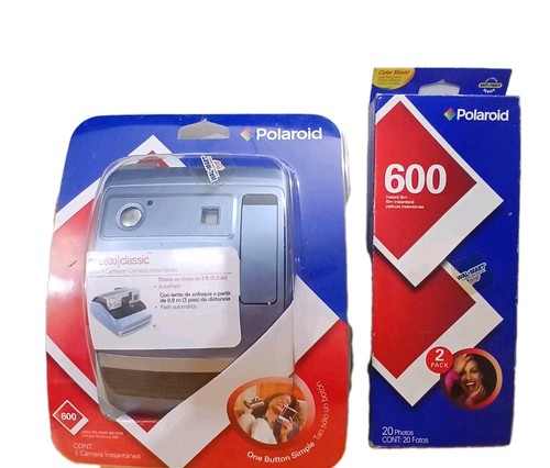 Polaroid One 600 Ultra Instant Flash Film Camera Silver 1993 /20 Photos ...