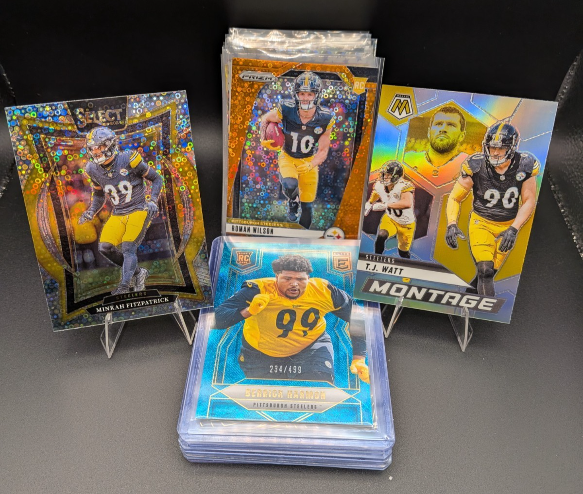 Lot of 41 Pittsburgh Steelers Cards (No base) (RCs, #'d) All card in ...