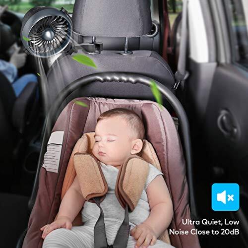 LEMOISTAR Car Fan Battery Operated USB Car Fan 4 Speed Strong ...