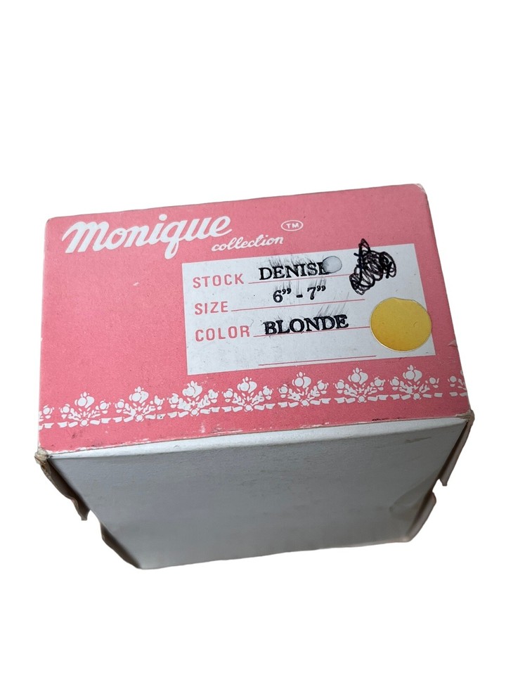 Doll Wig Monique Collection Denise Blonde 6-7'' in Original Box Vintage ...