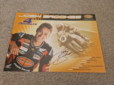 SIGNED JOSH BROOKES HONDA 2010 BRITISH SUPERBIKES MOTO GP MOTORCYCLE ...