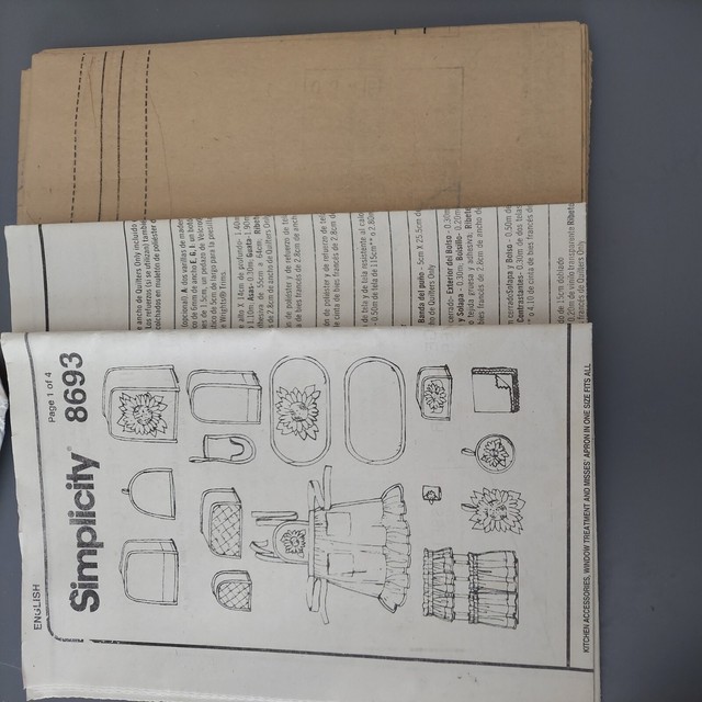 Simplicity Home 8693 Vintage Kitchen Accessories Pattern Uncut 1999 for ...