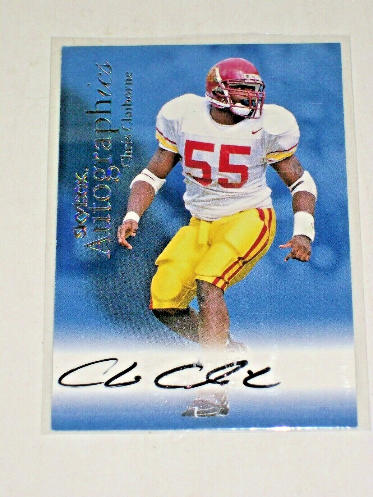 1999 Skybox Autographics Chris Claiborne USC Trojans Detroit Lions | eBay