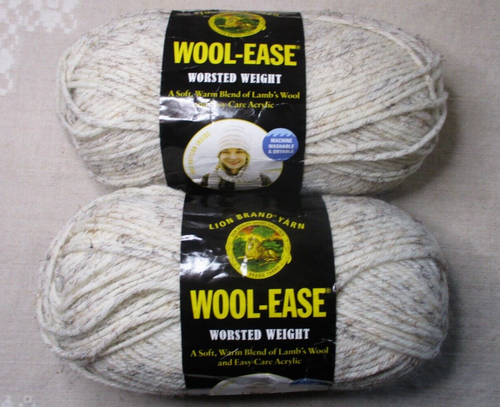 Lot of 2 - Lion Brand, Wool-Ease, Wheat, 3 oz, 197 yds, Acrylic / Wool ...