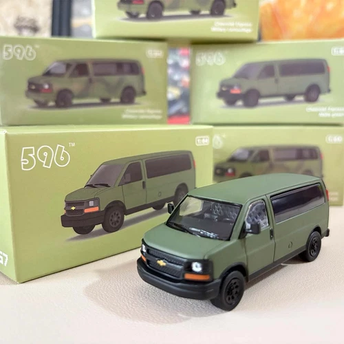 596 Model 1:64 Chevrolet Express Matte green Diecast Metal Car | eBay