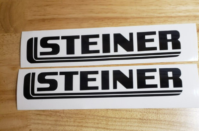 STEINER tractor attachment 9"x1.6 (2) New Vinyl Sticker BLACK Tractor ...