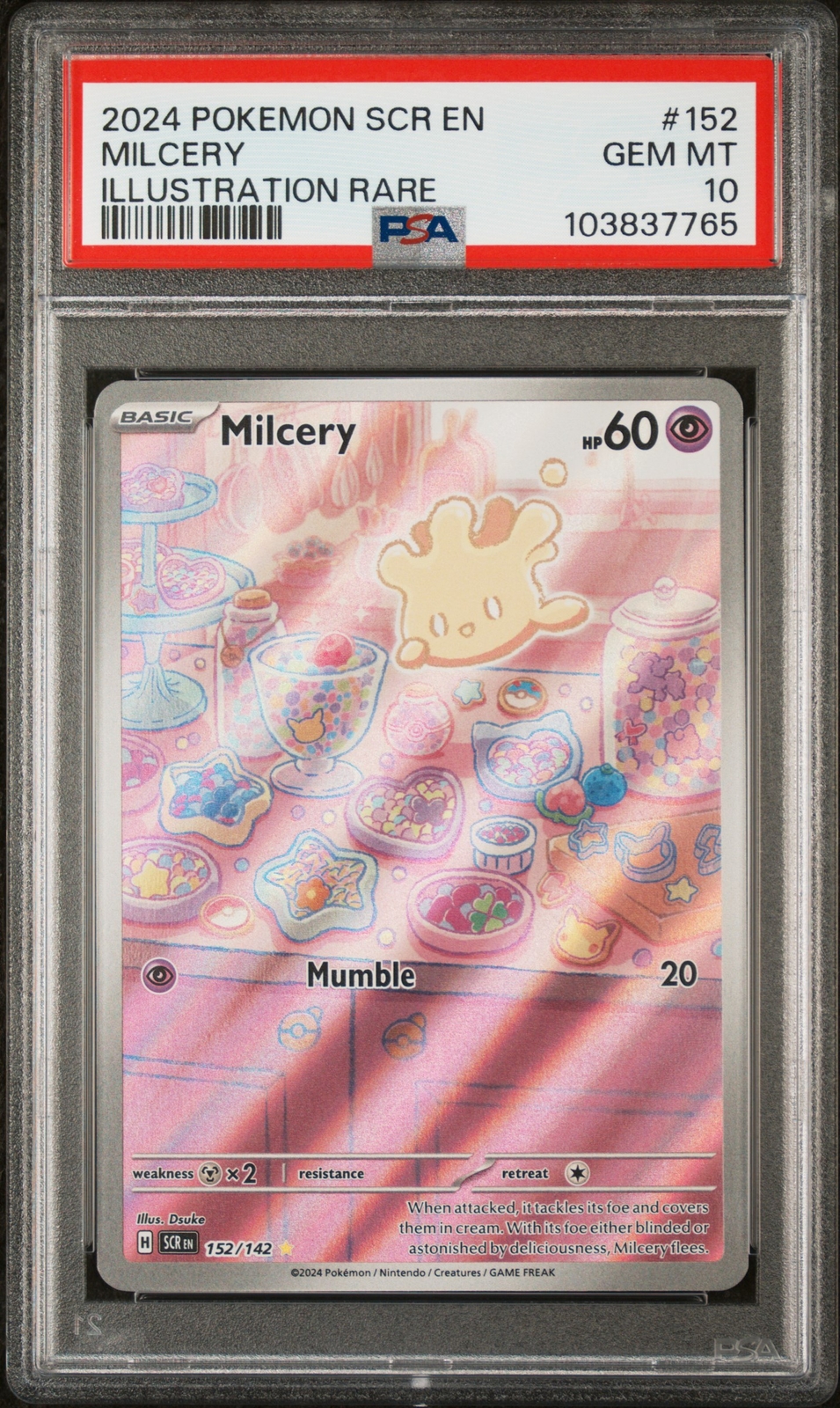 Milcery 2024 Scarlet & Violet: Stellar Crown #152/142 Illustration Rare ...