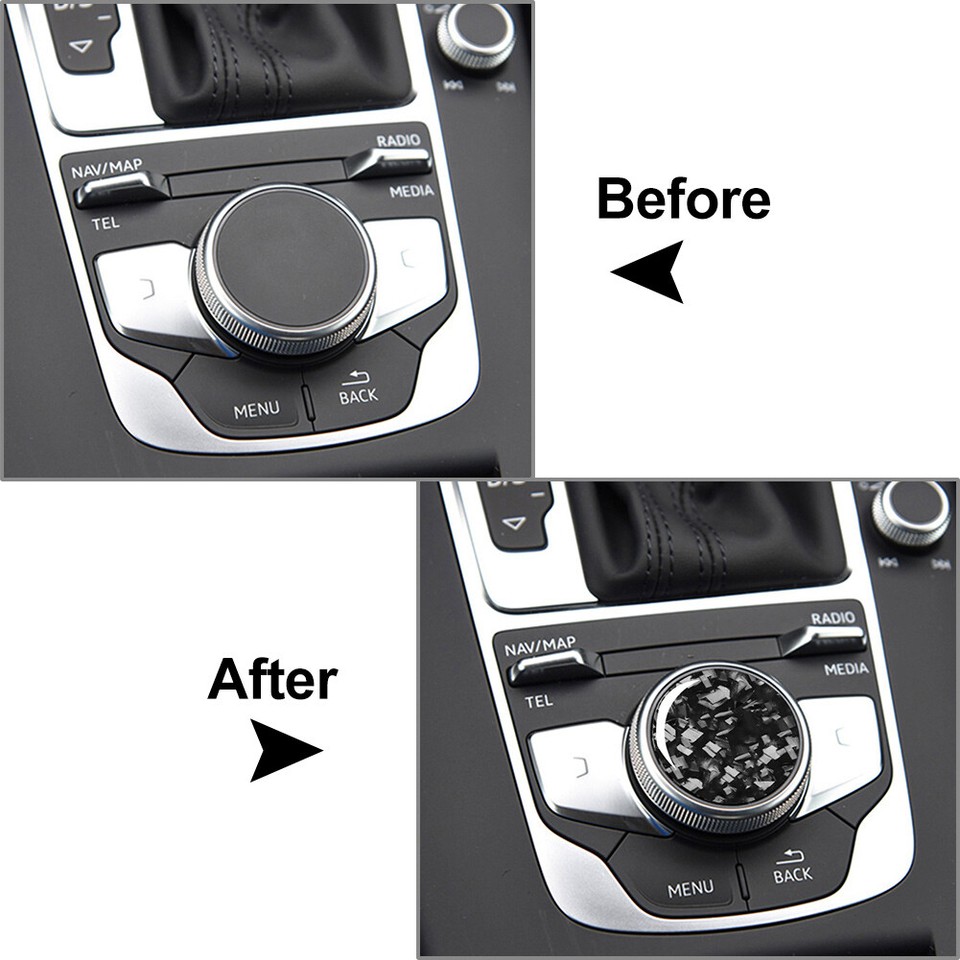 Center Console Multi-Media Control Knob Cover Trim For Audi A3 8V S3 ...