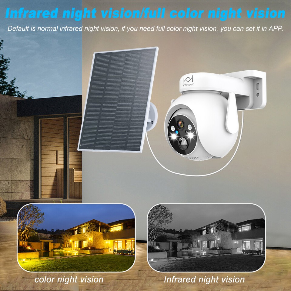 WiFi Solar Outdoor Camera Battery Powered Security Camera Camaras De ...