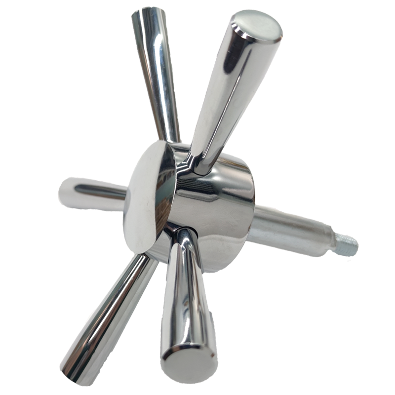 Gun Safe Handle - Premium 5 Spoke Handle with Chrome For Safe / Vault ...
