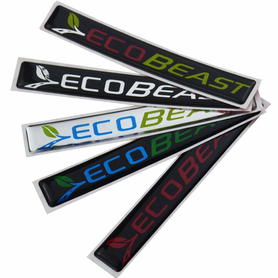 Pair ECOBEAST Ecoboost Fender Badge 3D Emblem Sticker For 2011-2014 ...