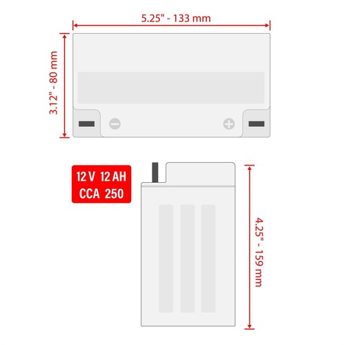 Yb12Al-A2 AGM Battery for BMW 61217729049 F650GS 2001 - 2008 650cc | eBay