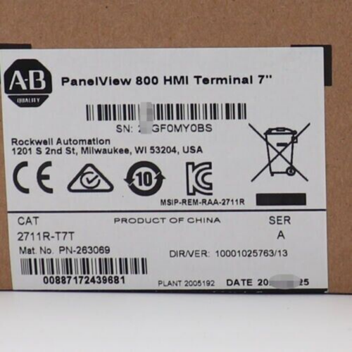 Allen Bradley 2711R-T7T PANELVIEW 800 7-INCH HMI TERMINAL 2711RT7T | eBay