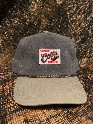 Coors Rodeo patch on a Gray vintage rope brim snapback hat | eBay