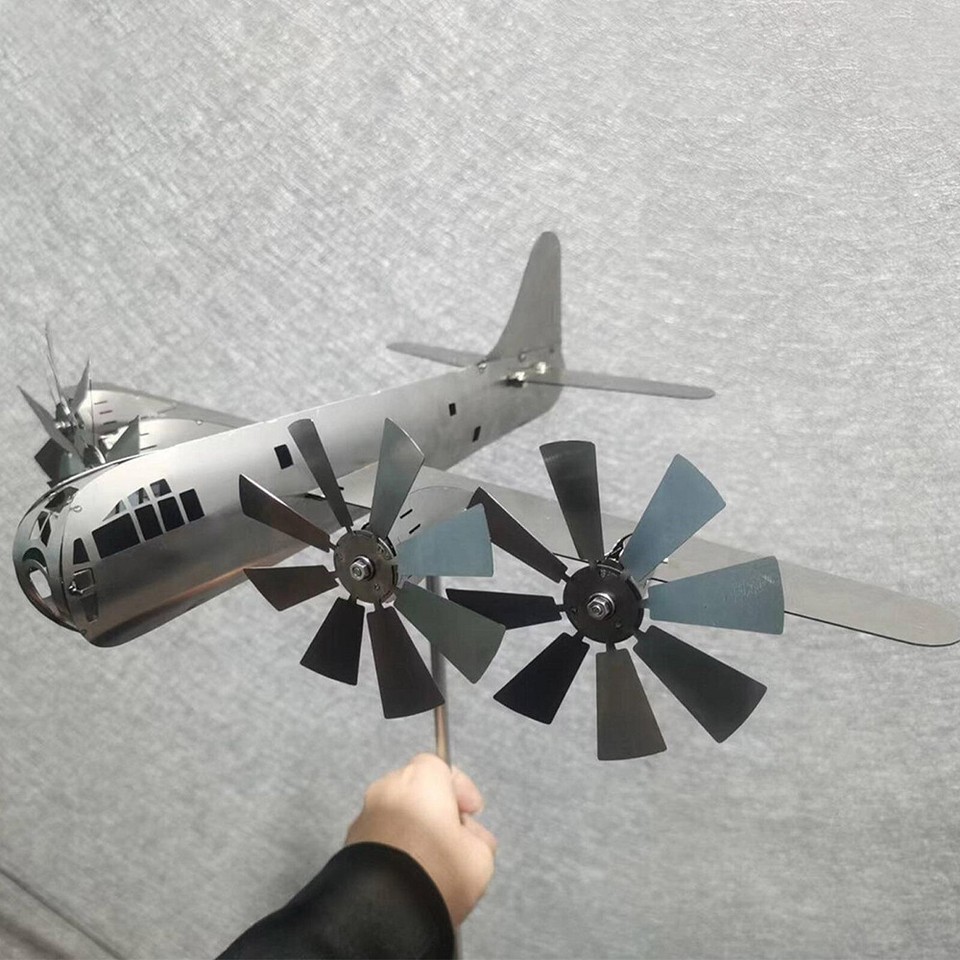 Super Fortress 3D Aircraft Wind Spinners Metal Windmill Outdoor Garden ...