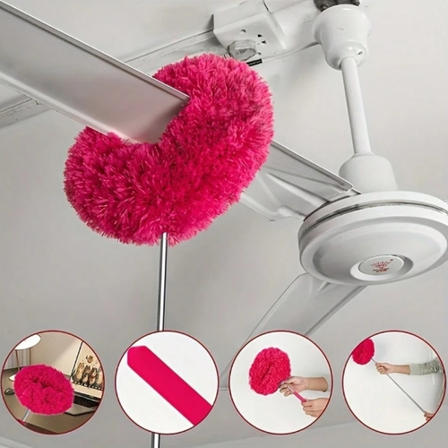 2-Pack Ceiling fan dusters Telescopic Microfiber Dusters, TWO PINK ...